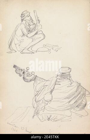Musicians, Amritsar, 23 March 1860, William Simpson, 1823–1899, British ...