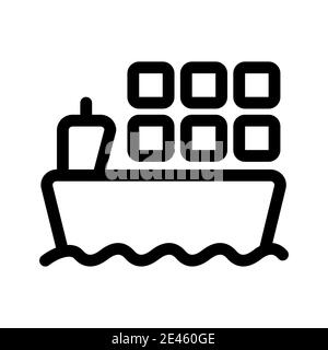 barge vector icon isolated on transparent background, barge logo ...