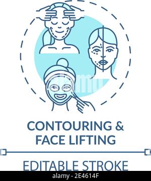 Facial contouring abstract concept vector illustration Stock Vector ...