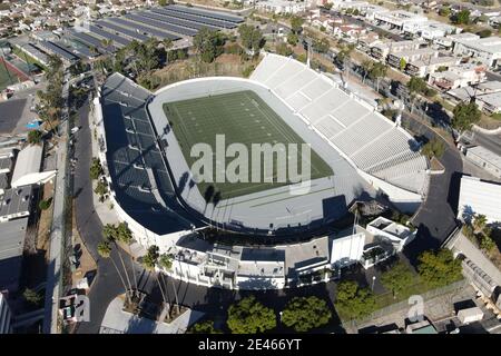 An aerial view of Weingart Stadium (formerly ELAC Stadium) on the ...