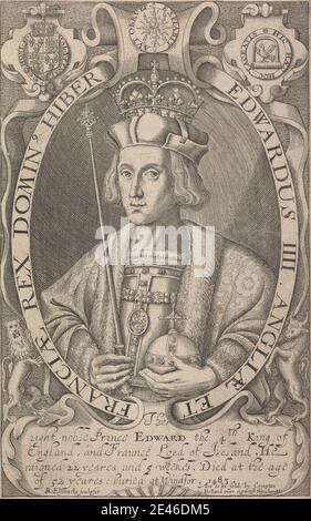 Oval portrait of King Edward IV of England, 1442-1483. In crown and ...