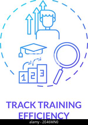 Performance tracking blue gradient concept icon Stock Vector Image ...