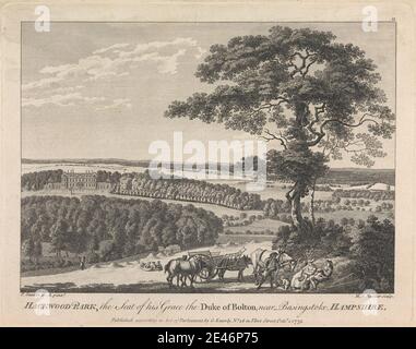 Hackwood Park, the Seat of his Grace the Duke of Bolton near ...