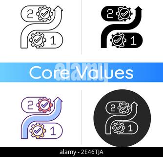 Consistency icon Black line art vector in black and white outline set ...