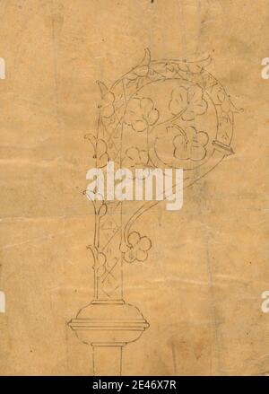 Design for a Gothic Staff by Augustus Pugin Stock Photo - Alamy