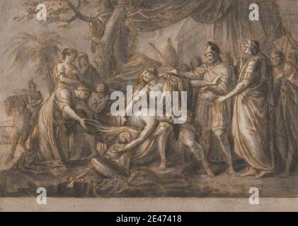 Achilles mourning the death of Patroclus. In Greek mythology, Achilles ...