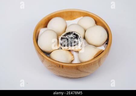 Mini Nopia or Mino. Indonesian cookies with brown sugar. Traditional ...