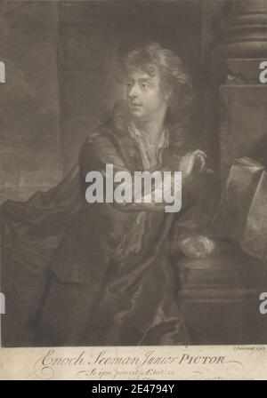 Portrait of Enoch Seeman the Younger, portrait painter from Danzig ...