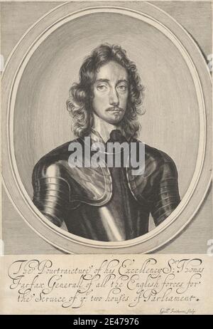 Portrait of Sir Thomas Fairfax, 3rd Lord Fairfax of Cameron (1612 – 1671) by William Faithorne ...