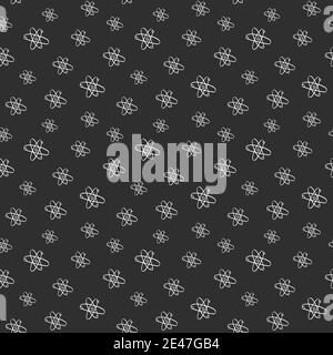 Atom symbol Seamless Pattern hand drawn. Vector Illustration Stock ...