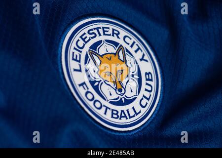 Close up of Leicester City FC crest Stock Photo - Alamy