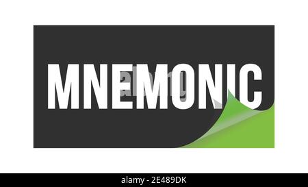 MNEMONIC text written on black red sticker stamp Stock Photo - Alamy