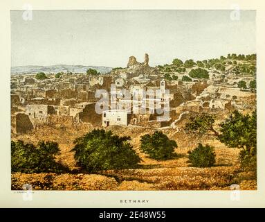 The village of Bethany, Palestine, Holy Land, Israel, c.1890's Stock ...