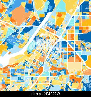 Modern City Map - Riverside California city of the USA with ...