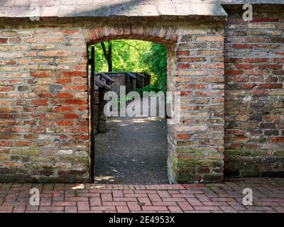 Historic city centre. Old park with lanterns in Szczawnica, Poland ...