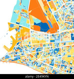 Printable street map of Callao, Peru. Map template for business use ...