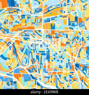 Printable street map of Londrina, Brazil. Map template for business use ...