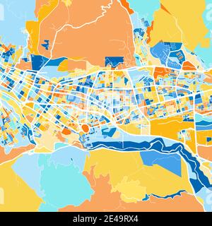 Printable street map of Ibague, Colombia. Map template for business use ...