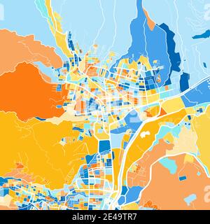 Printable street map of Bello, Colombia. Map template for business use ...