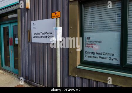 Bala; UK: Sep 20, 2020: Kerbside petrol and diesel filling pumps beside ...