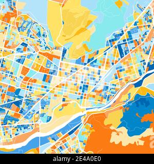 Printable street map of Temuco, Chile. Map template for business use ...
