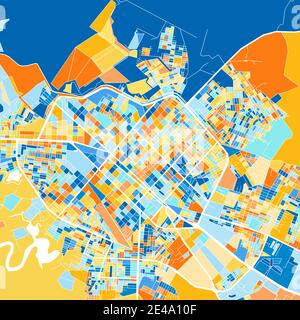 Printable street map of Machala, Ecuador. Map template for business use ...