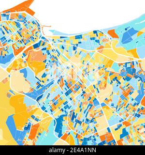 Printable street map of Manta, Ecuador. Map template for business use ...