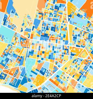 Printable street map of Rancagua, Chile. Map template for business use ...