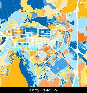 Printable street map of Osorno, Chile. Map template for business use ...
