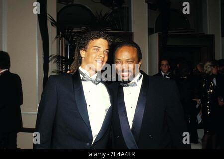 Quincy Jones and Quincy Jones III 1986 Credit: Ralph Dominguez ...