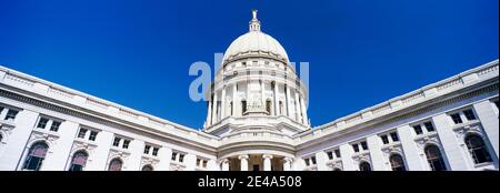 Exterior view of the Wisconsin State Capitol located in Madison ...