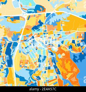 Printable street map of Atibaia, Brazil. Map template for business use ...