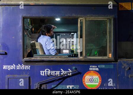 Side profile view of the loco pilot cabin of Indian locomotive class ...