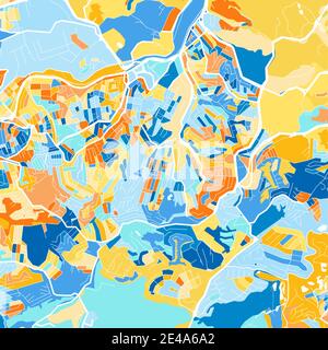 Printable street map of Jandira, Brazil. Map template for business use ...