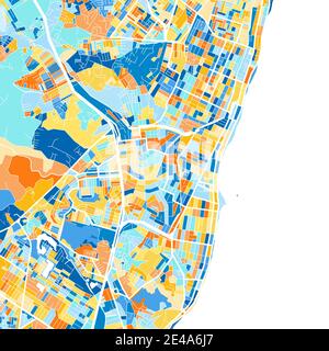Printable street map of Olinda, Brazil. Map template for business use ...