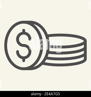 Dollars and cents black icon, vector sign on isolated background ...