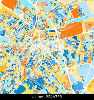 Printable street map of Bauru, Brazil. Map template for business use ...