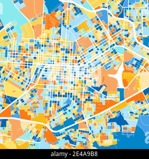 Printable street map of Cascavel, Brazil. Map template for business use ...