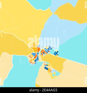 Printable street map of Divinopolis, Brazil. Map template for business ...