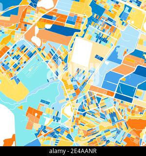 Printable street map of Maracanau, Brazil. Map template for business ...