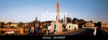 Provincetown, Massachusetts, Cape Cod city view and beach and ocean ...