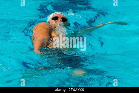 USA's Aaron Peirsol in the heats of 200 Meters Backstroke at the FINA ...