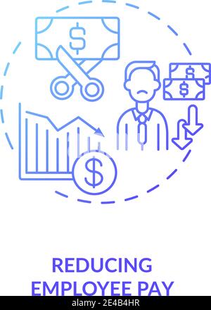 Reducing employee pay concept icon Stock Vector Image & Art - Alamy