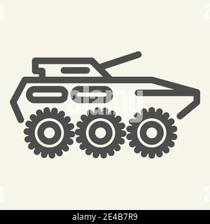 Outline Armored troop carrier. Military machinery drawing vector ...