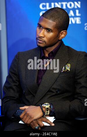 Singer Usher attends the Clinton Global Initiative (CGI) September 24 ...