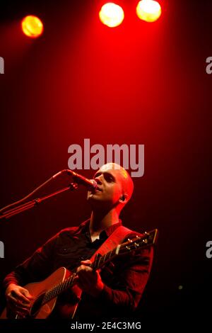 Belgian singer and songwriter Milow performs on stage at Splendid ...