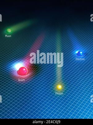 Higgs field, conceptual illustration. The Higgs field is a quantum ...