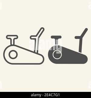 Fitness bike icon, outline style Stock Vector Image & Art - Alamy