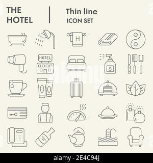 Signs set hotel services. Symbols motel services. vector Stock Vector ...