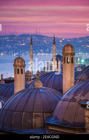 Aerial view of the old mosque in the park district of the city ...